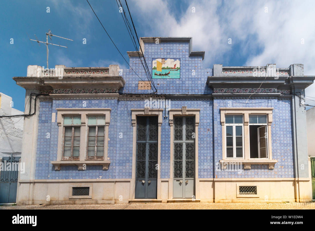 View of the typical beautiful architecture on buildings of portuguese ...