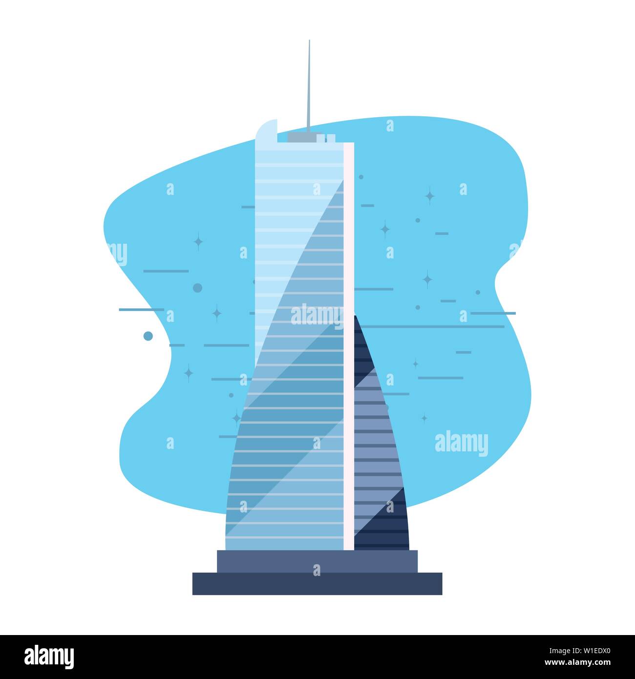 futuristic building urban tower icon vector illustration Stock Vector ...