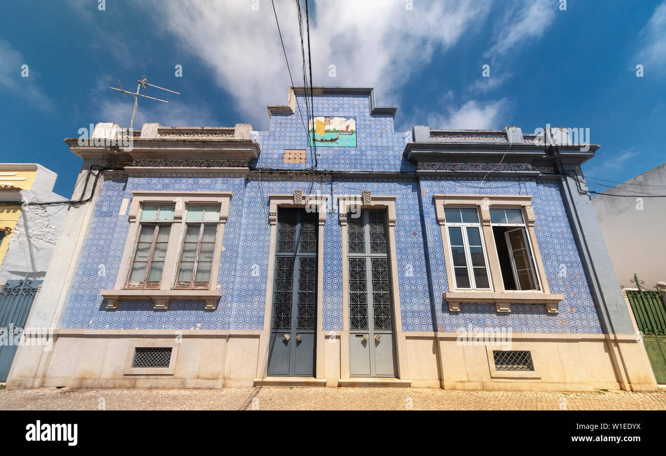 View of the typical beautiful architecture on buildings of portuguese ...