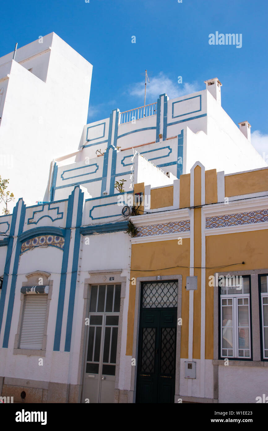 View of the typical beautiful architecture on buildings of portuguese ...