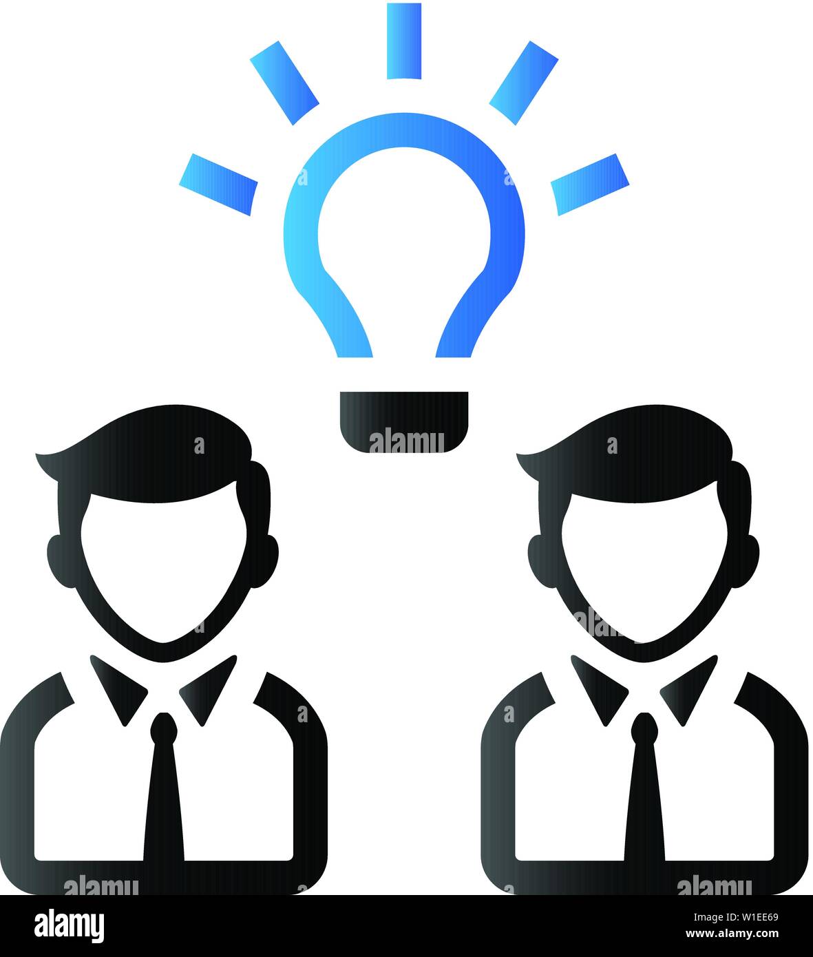 Teamwork icon in duo tone color. Business collaboration team Stock ...