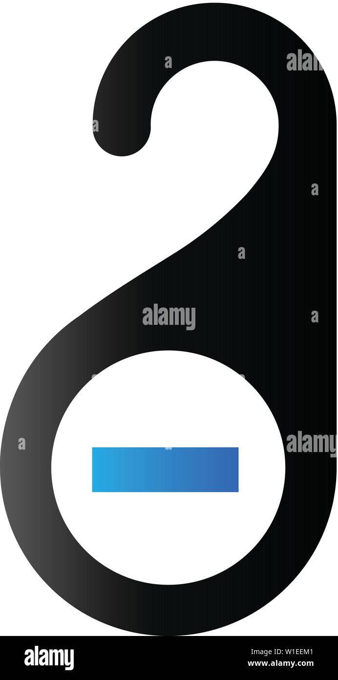Door handle label icon in duo tone color. Hotel room service Stock ...