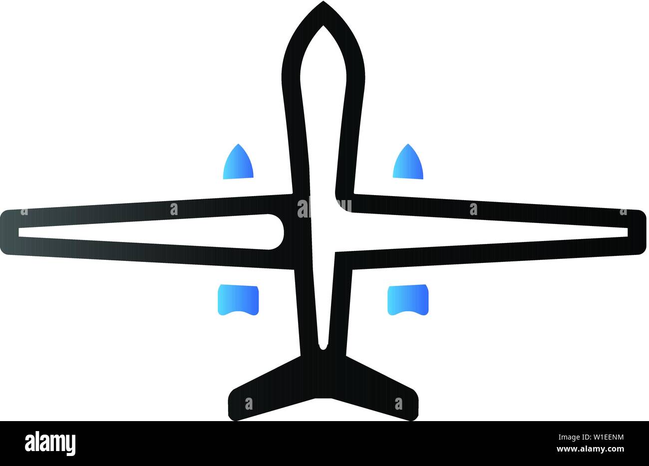 Unmanned aerial vehicle icon in duo tone color. Aviation military drone ...