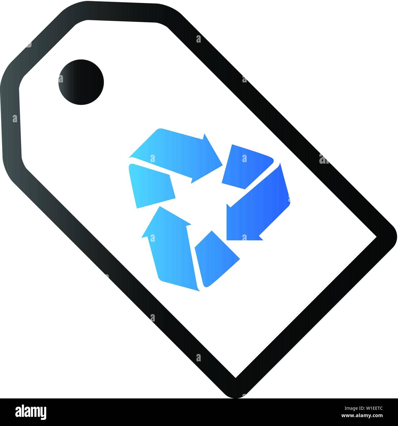 Recycle symbol icon in duo tone color. Environment recyclable paper ...