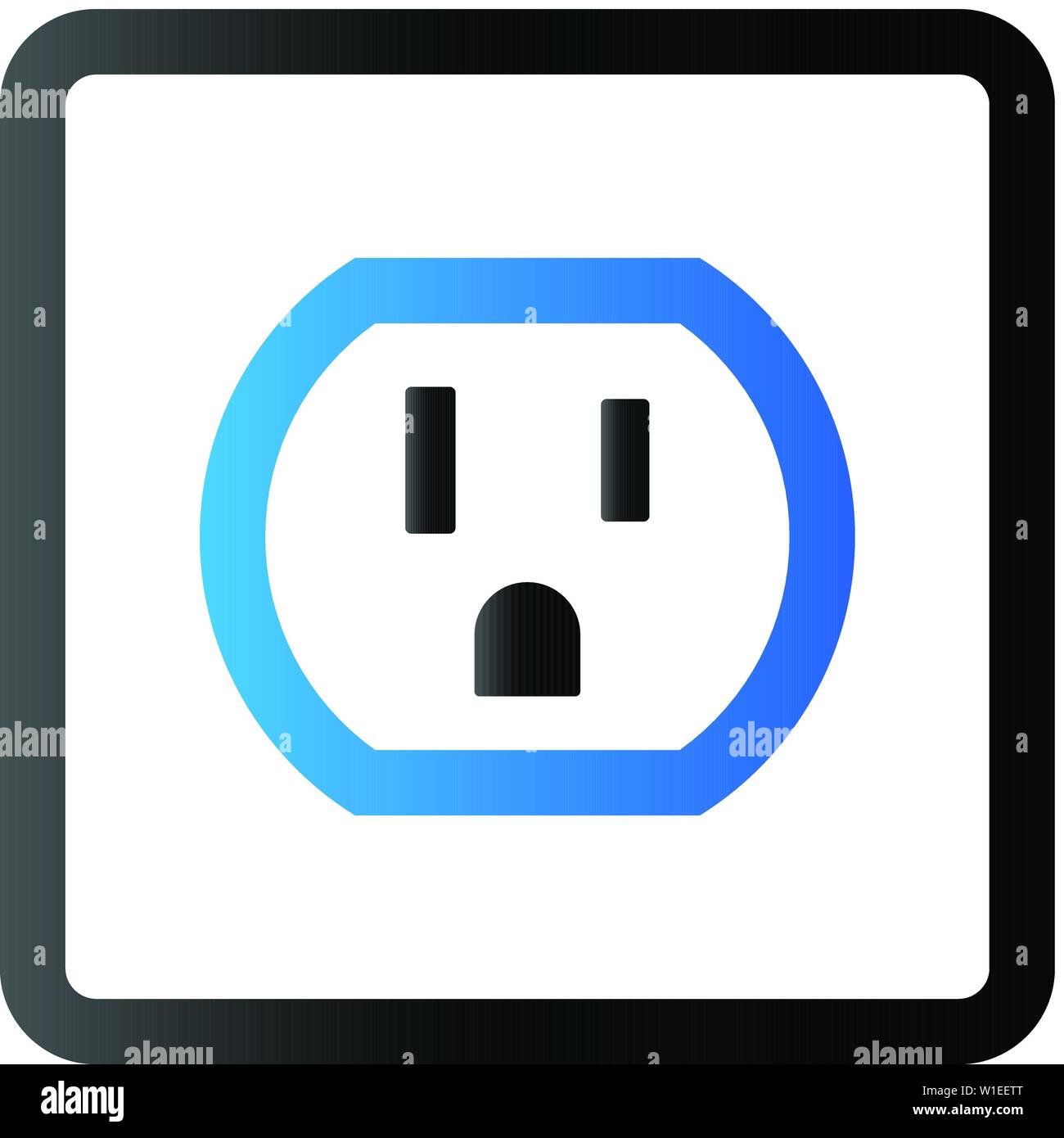 Electrical outlet icon in duo tone color. Electronic connect plug Stock ...