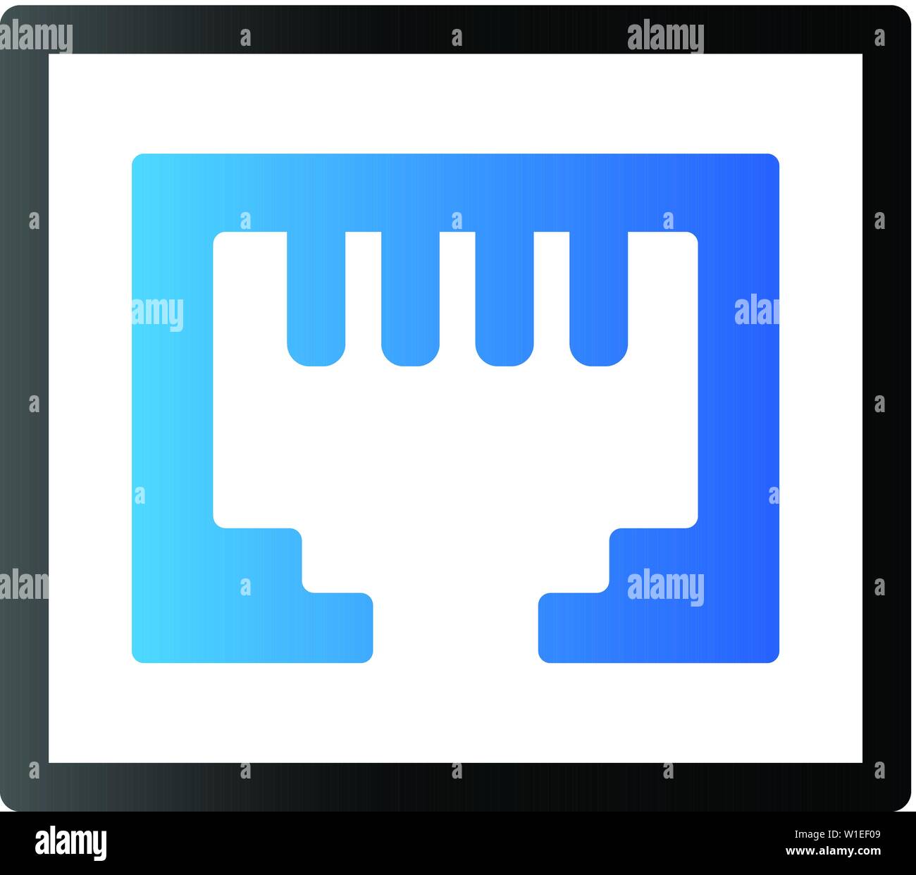 Local area connector icon in duo tone color. Computer network internet ...