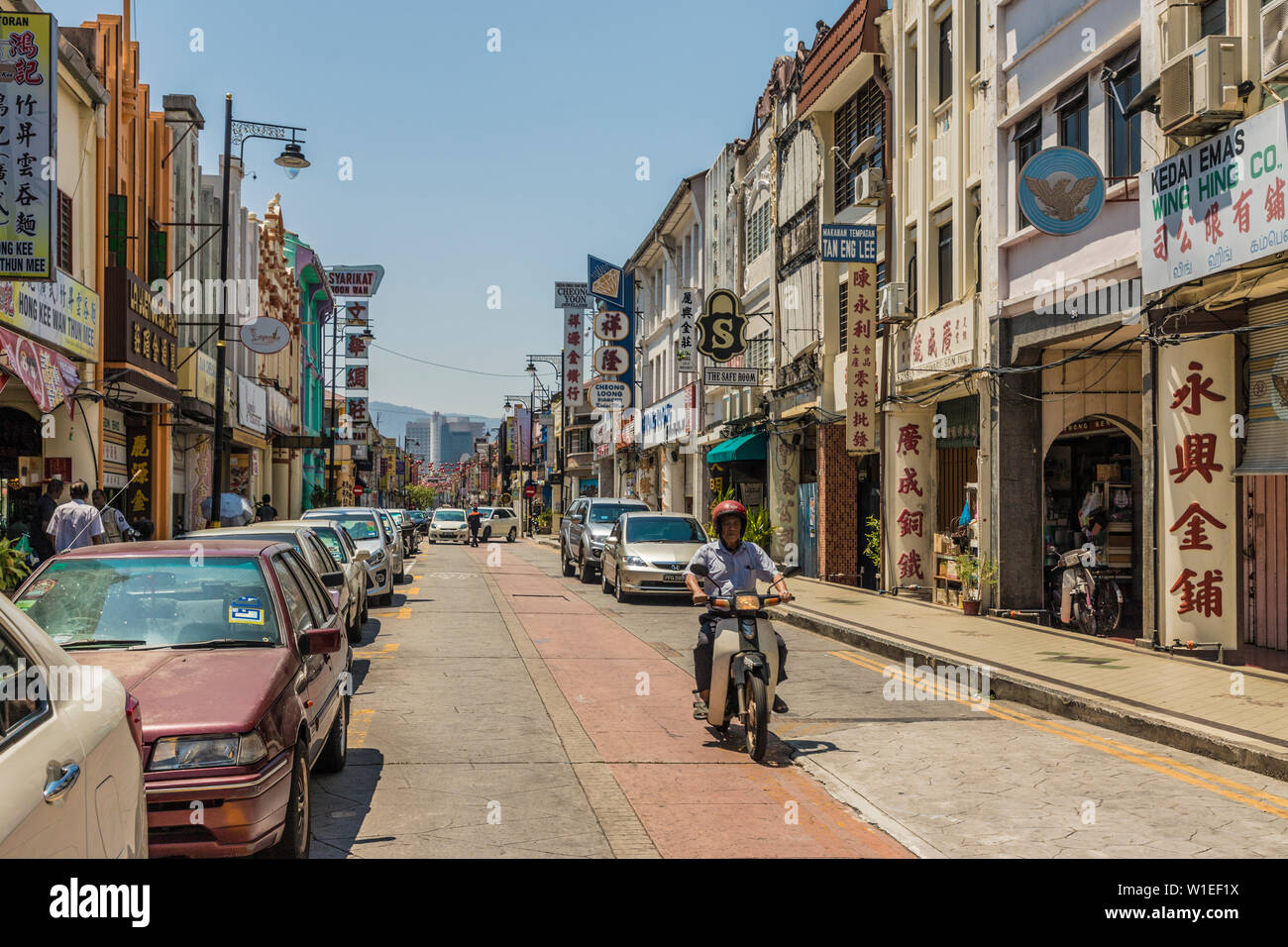 A street scene, George Town, Penang Island, Malaysia, Southeast Asia ...