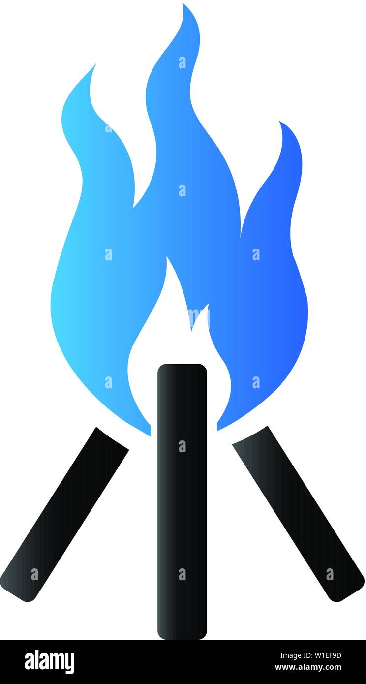 Camp fire blue icon Cut Out Stock Images & Pictures - Alamy