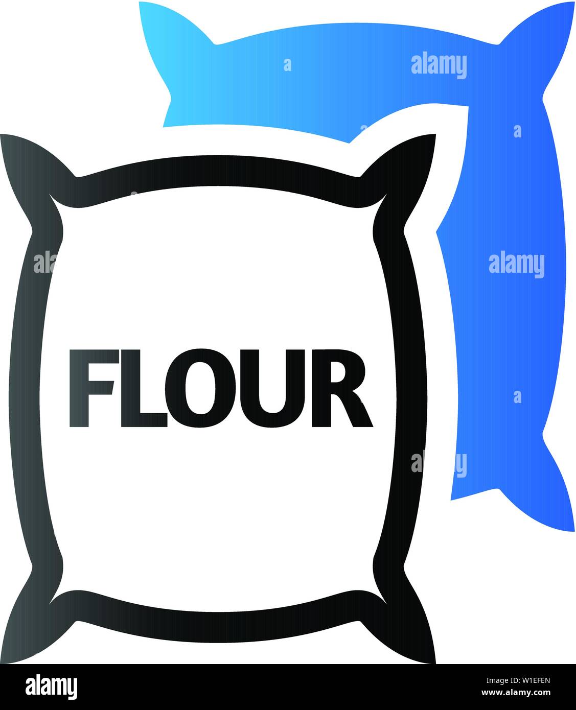 Blue corn in sack icon Stock Vector Images - Alamy