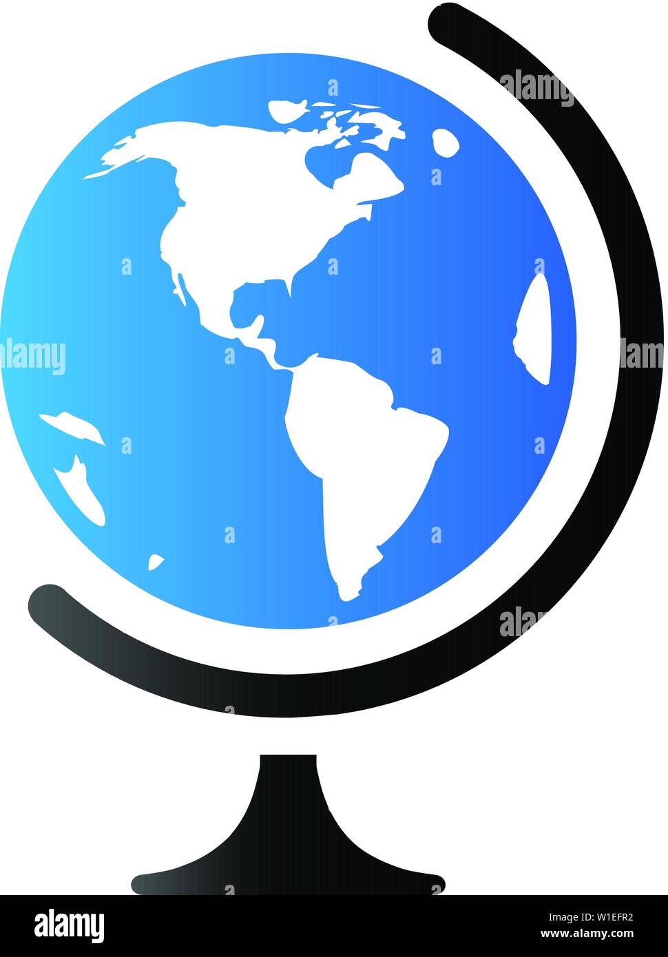 Globe icon in duo tone color. Earth map education school Stock Vector ...