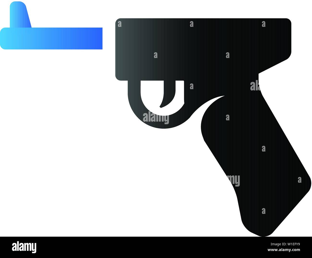 Arm gun icon in duo tone color. Automatic pistol weapon Stock Vector ...