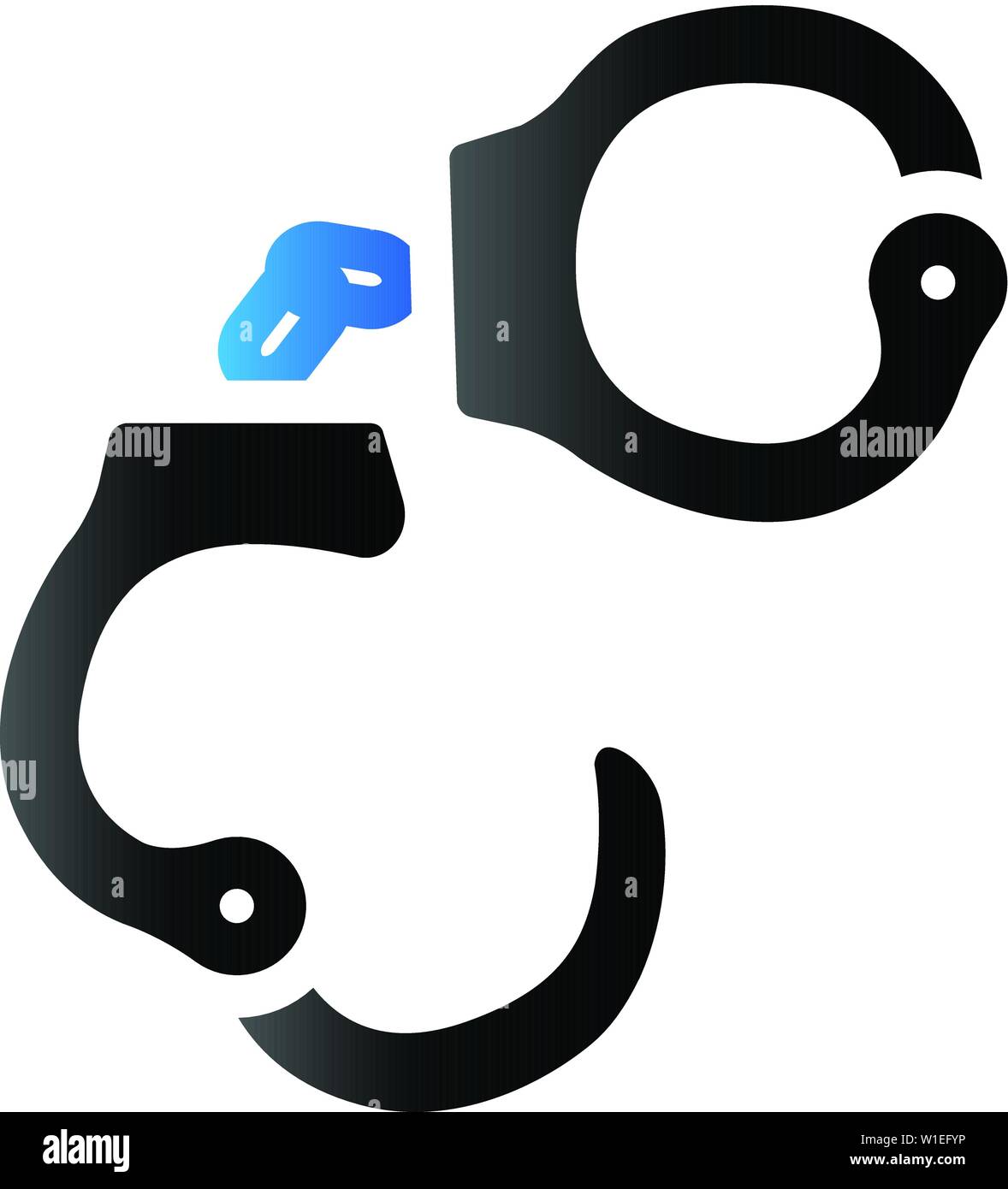 Handcuff icon in duo tone color. Justice police equipment Stock Vector ...