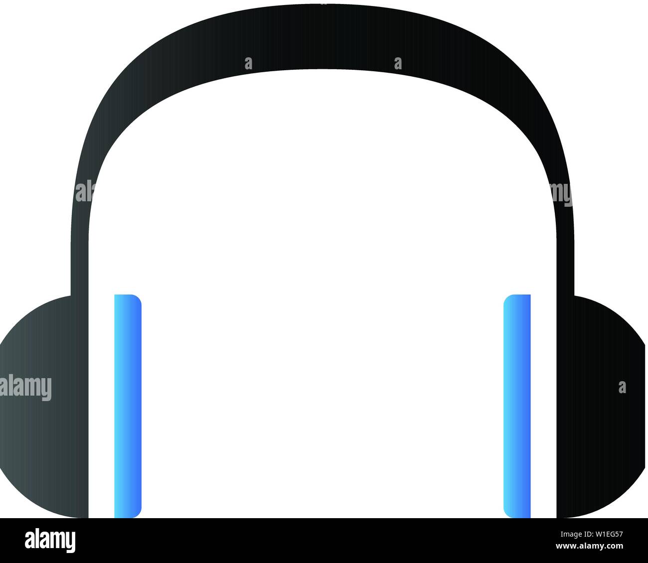 Blue headset icon in Cut Out Stock Images & Pictures - Alamy