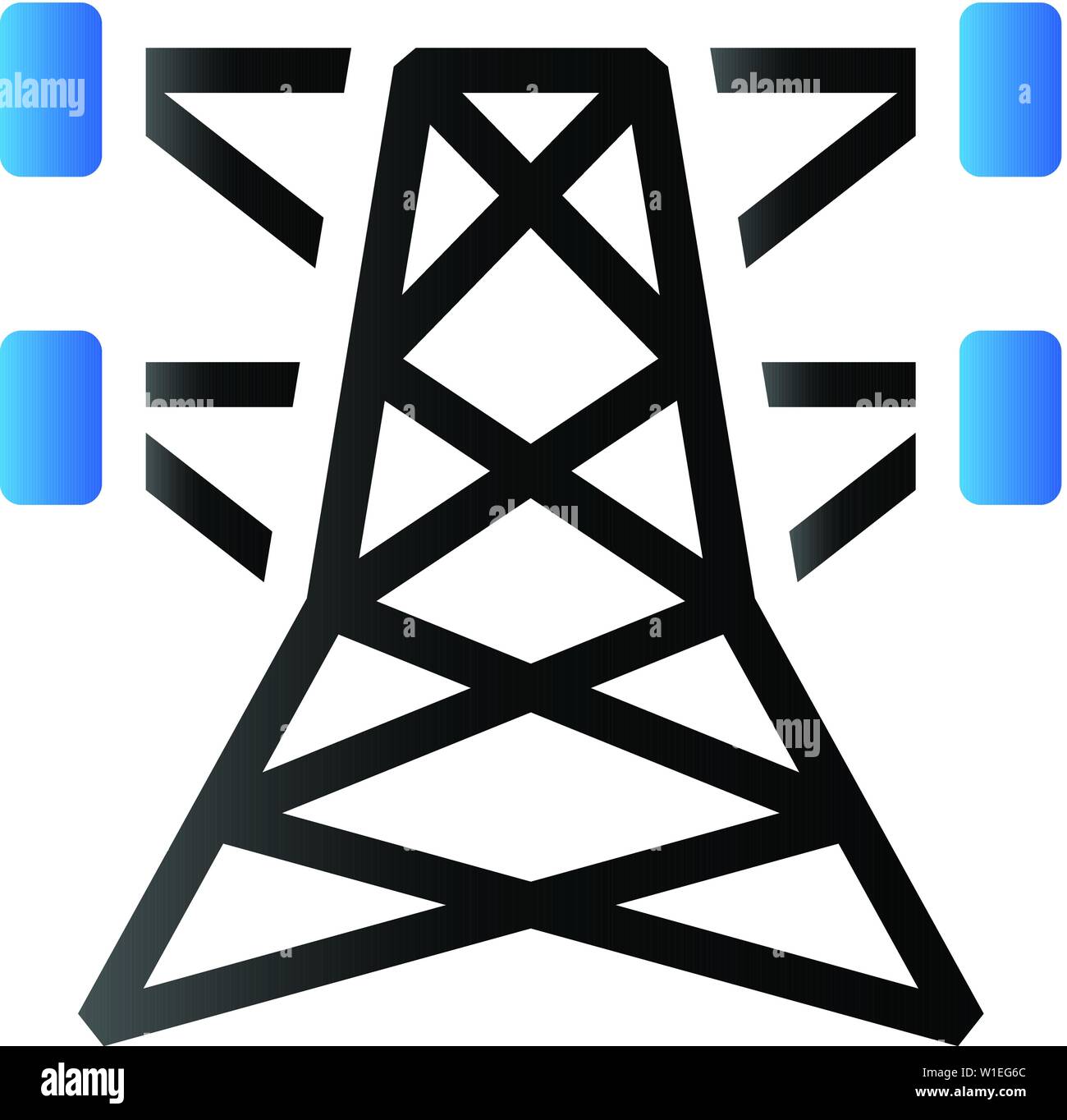 Pylon icon in duo tone color. Electricity high voltage Stock Vector ...