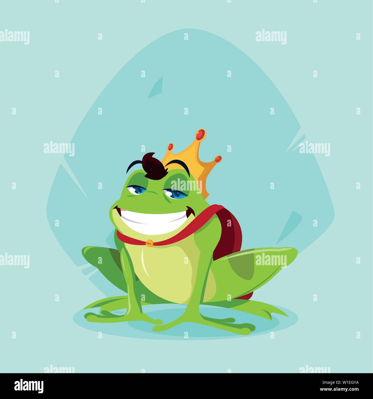 frog prince fairytale avatar character vector illustration design Stock ...