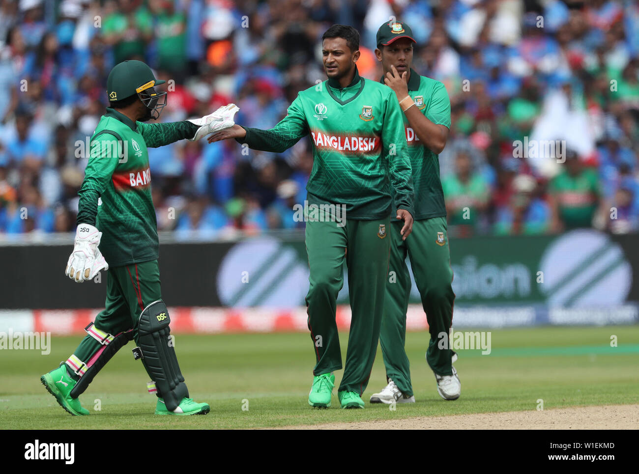 Bangladesh's Shakib Al Hasan celebrates taking the wicket of India's ...