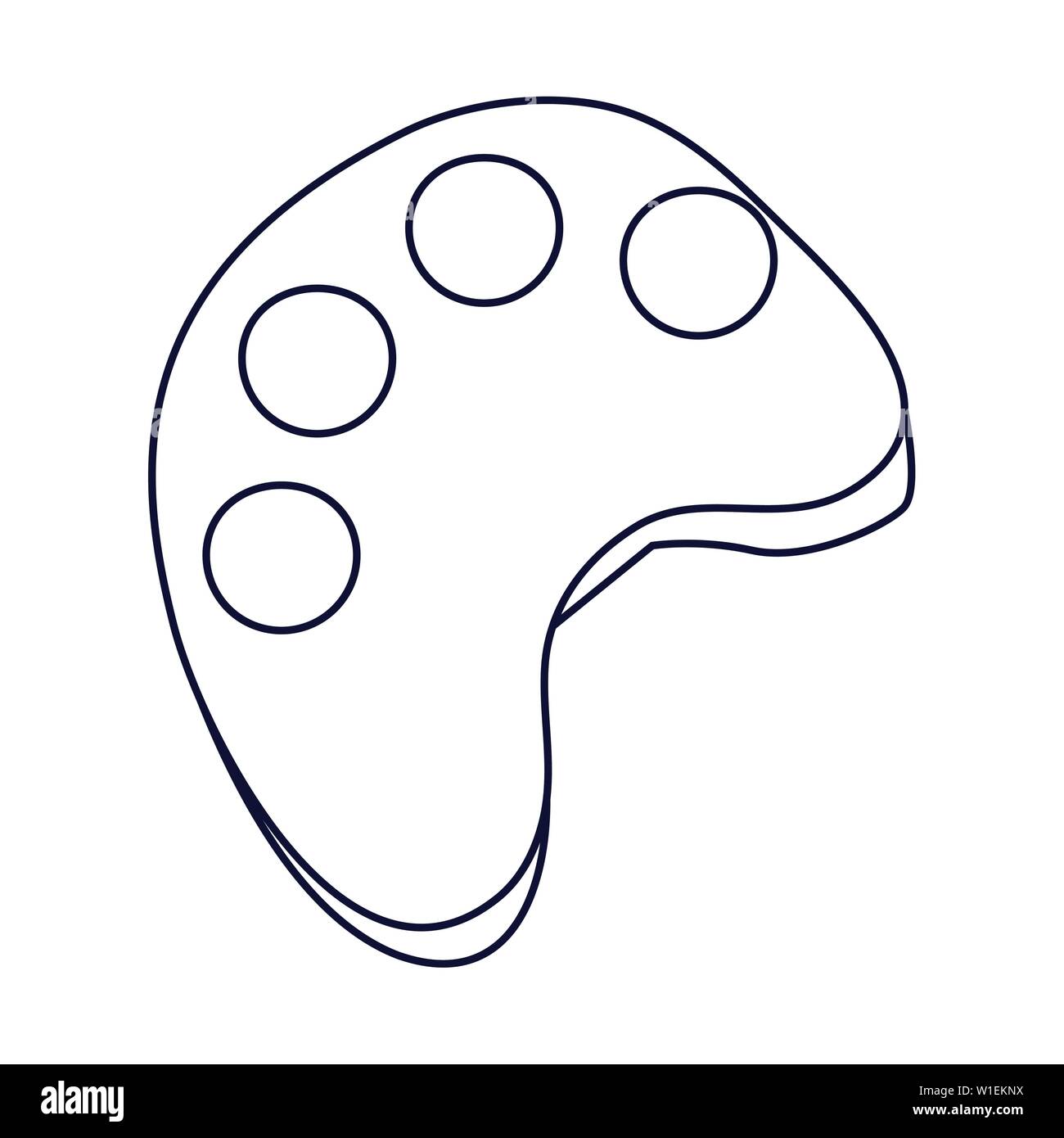 artistic palette color on white background vector illustration Stock ...