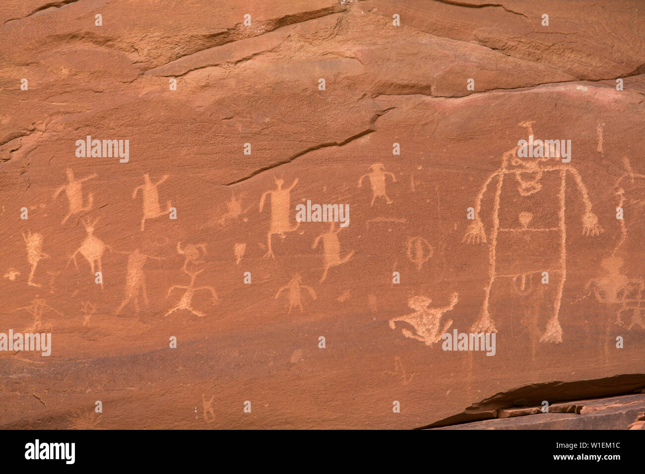 Sand Island Petroglyph Panel, near Bluff, Utah, United States of ...