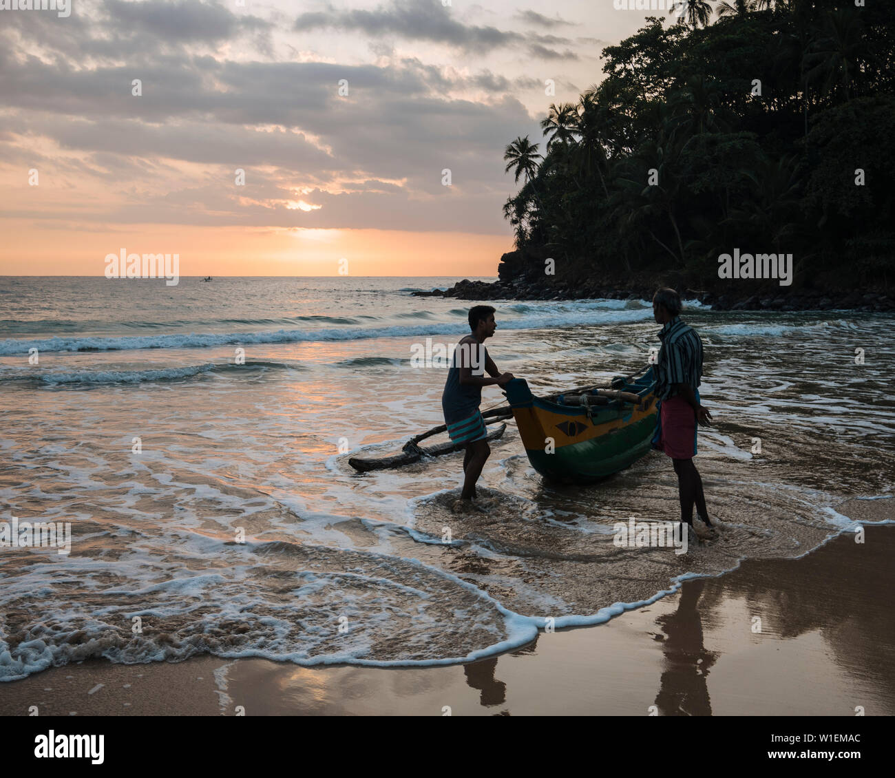 Talalla Beach at dawn, South Coast, Sri Lanka, Asia Stock Photo - Alamy