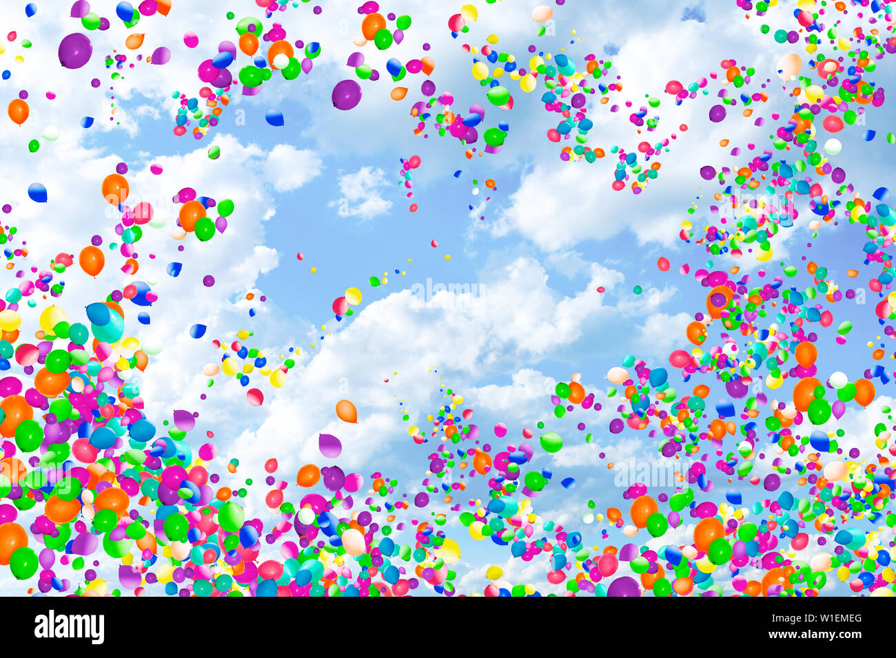 Colorful balloons fly in the sky hi-res stock photography and images ...