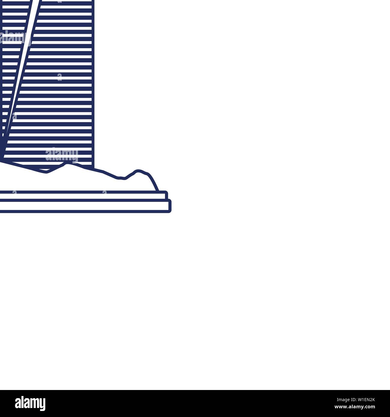 futuristic building urban tower outline vector illustration Stock ...