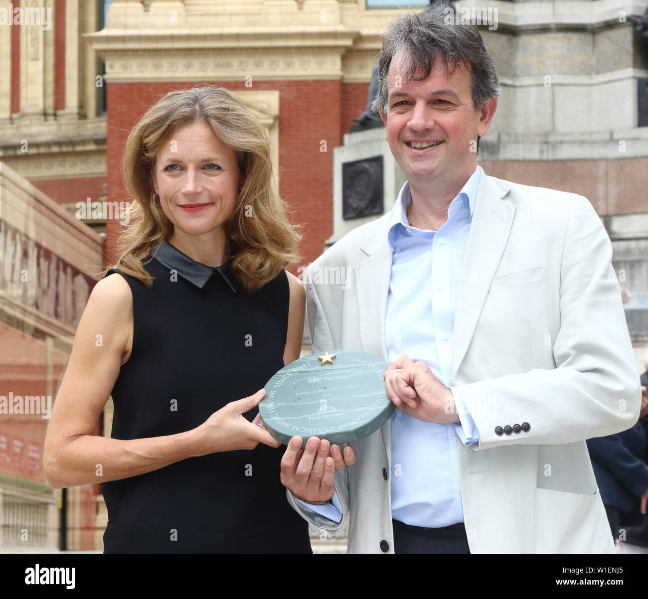 London.UK. Katie Derham and David Pickard at the Royal Albert Hall ...