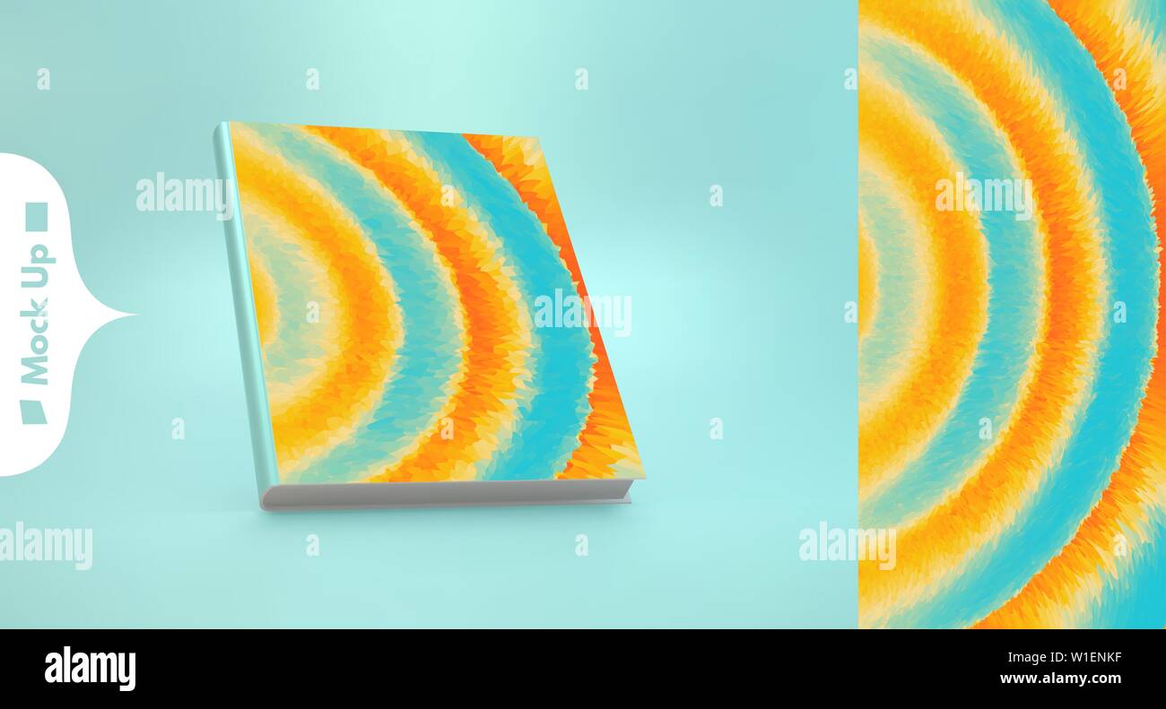 Cover design template. 3D wavy background with ripple effect. Vector ...