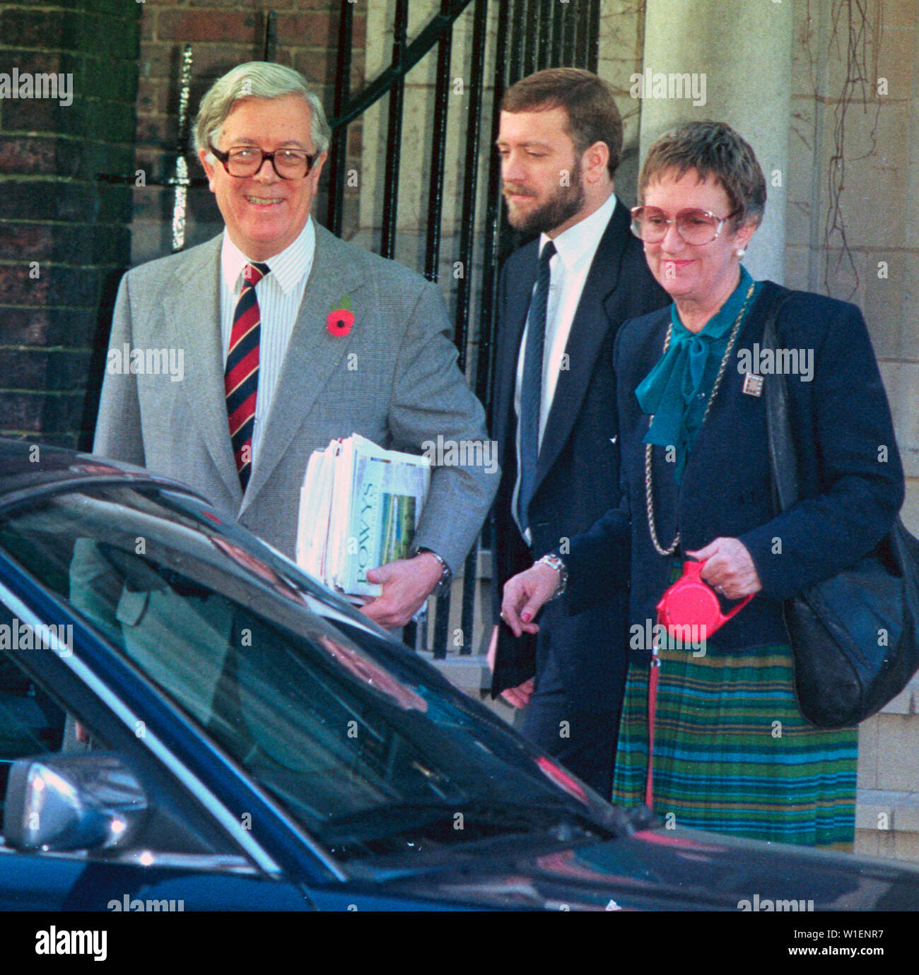 Sir Geoffrey Howe and his wife Lady Elspeth leaving their London home ...