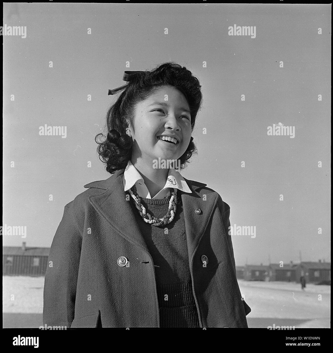 Heart Mountain Relocation Center, Heart Mountain, Wyoming. A young ...