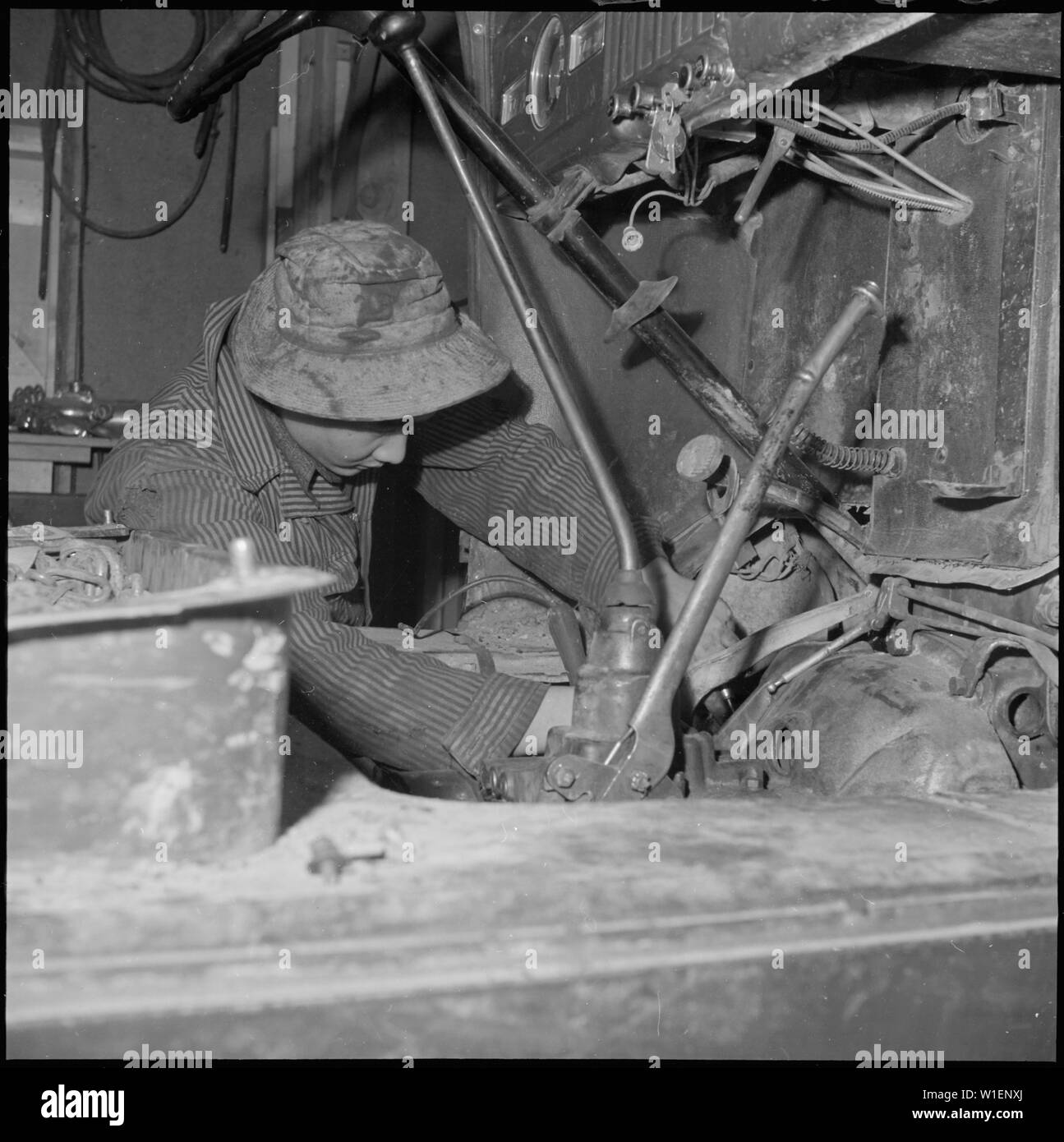 Heart Mountain Relocation Center, Heart Mountain, Wyoming. A young ...