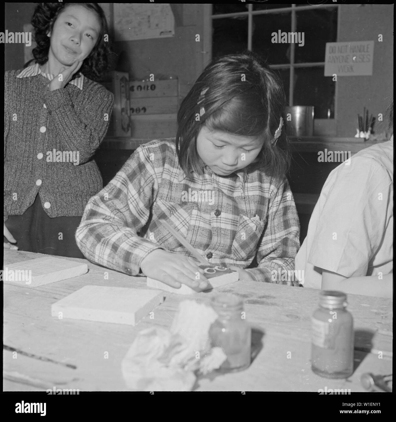 Heart Mountain Relocation Center, Heart Mountain, Wyoming. A young ...