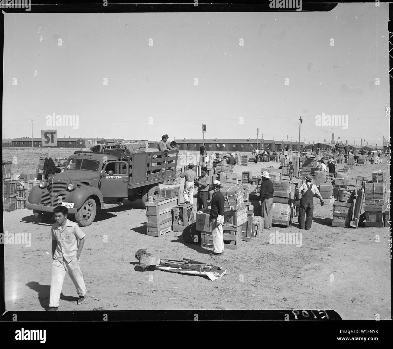 Heart Mountain Relocation Center, Heart Mountain, Wyoming. As carloads ...