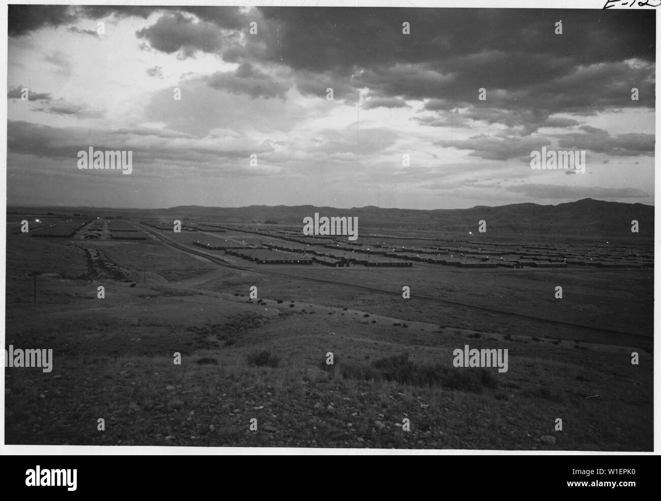 Heart Mountain Relocation Center, Heart Mountain, Wyoming. Looking east ...