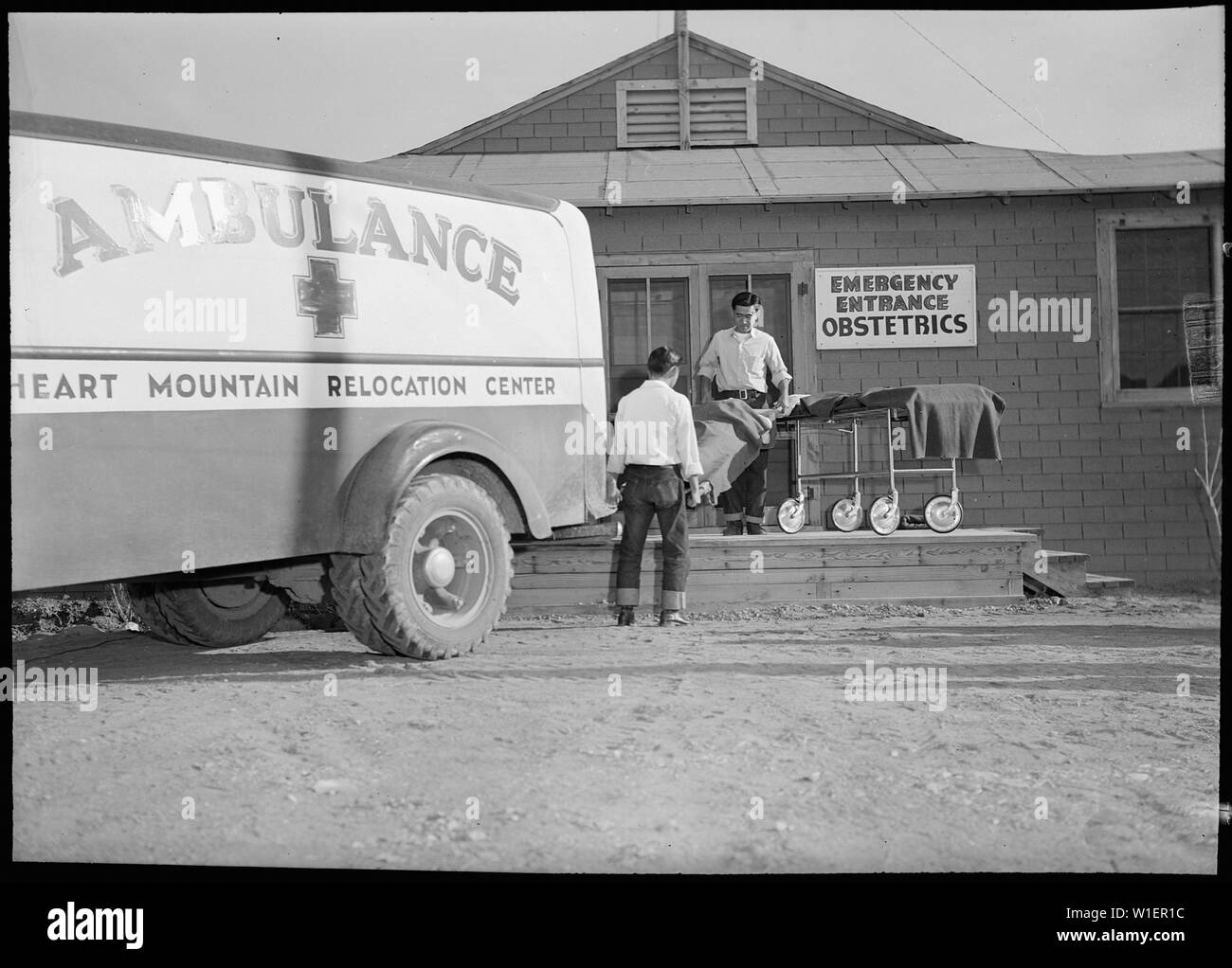 Heart Mountain Relocation Center, Heart Mountain, Wyoming. Scene at the ...