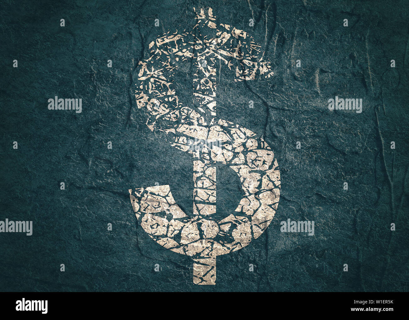 Dollar Symbol. Grunge Style Icon Stock Photo - Alamy