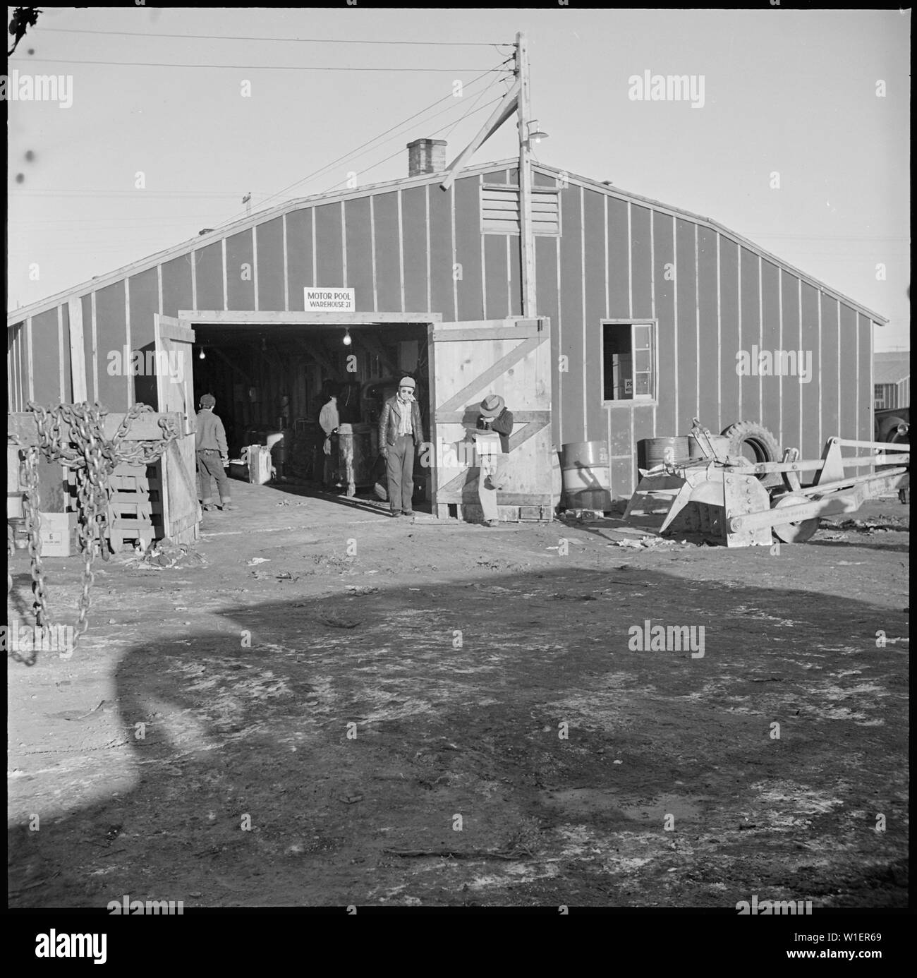 Heart Mountain Relocation Center, Heart Mountain, Wyoming. The motor ...