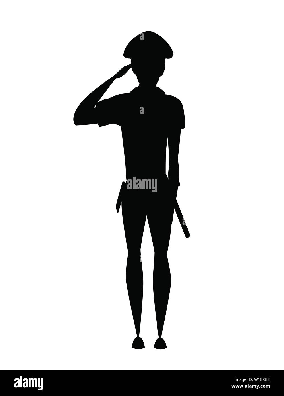 Police officer saluting hi-res stock photography and images - Alamy