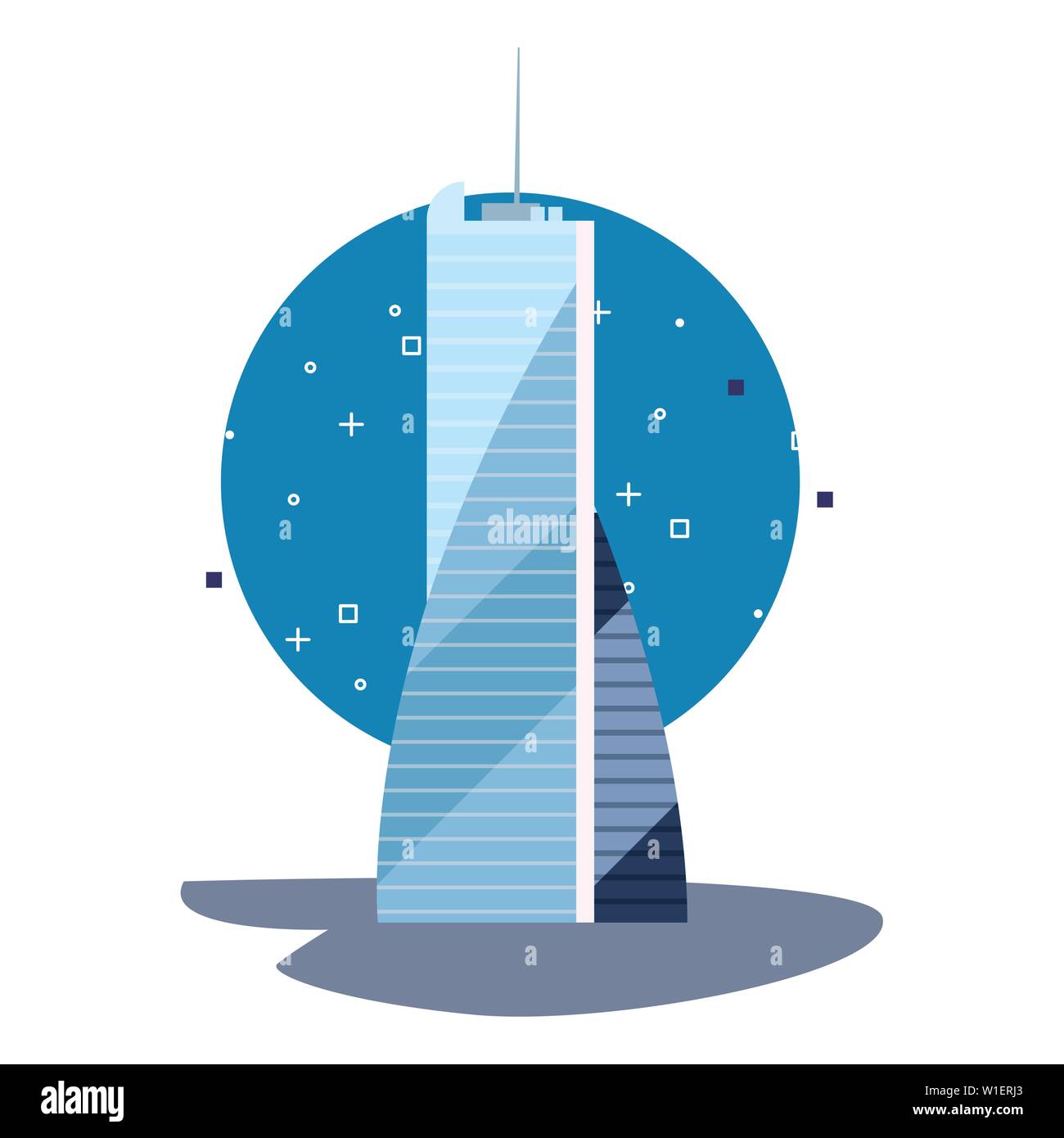 futuristic building urban tower icon vector illustration Stock Vector ...