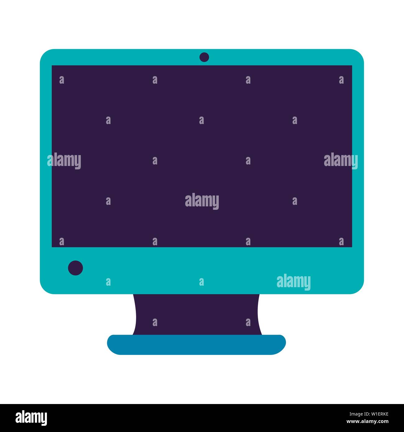 computer monitor on white background vector illustration Stock Vector ...