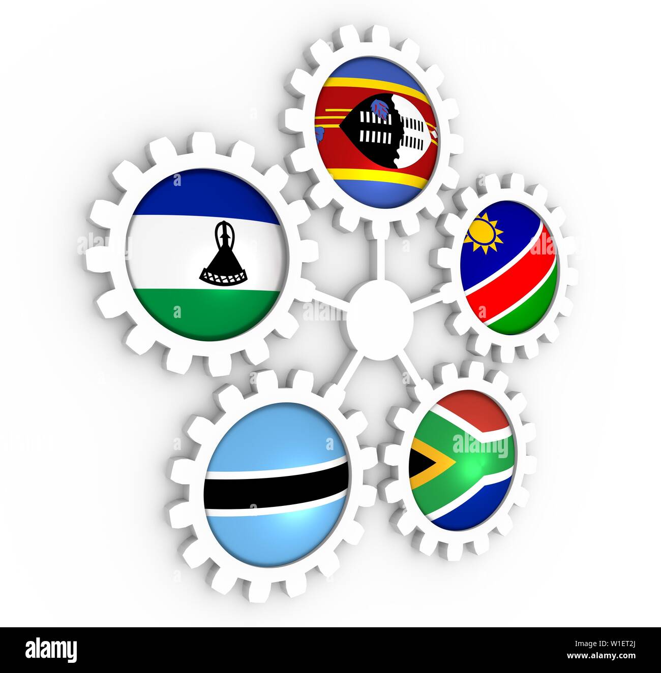 Southern African Customs Union members Stock Photo - Alamy