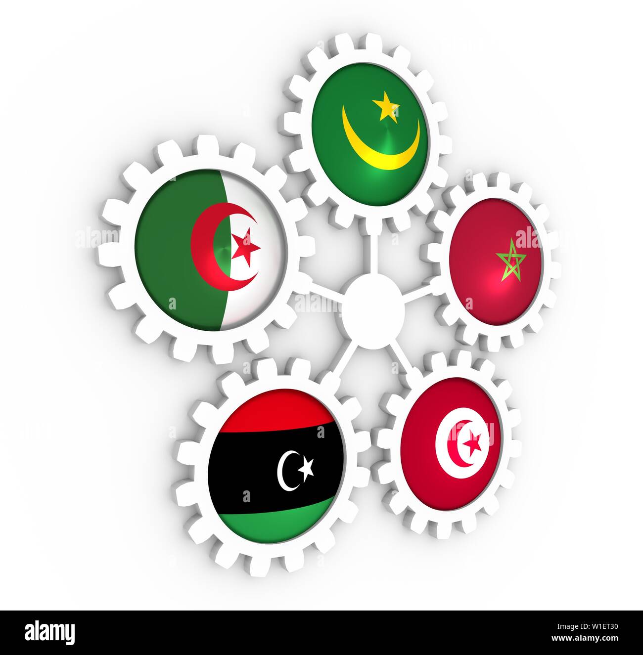 Arab maghreb union flag hi-res stock photography and images - Alamy
