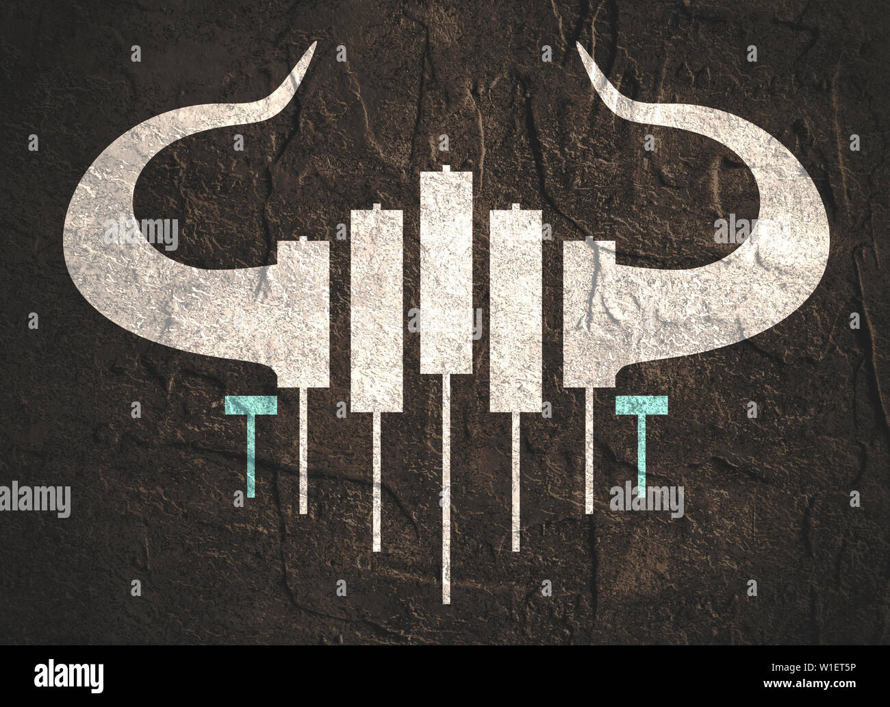 Candlestick trading emblem Stock Photo - Alamy