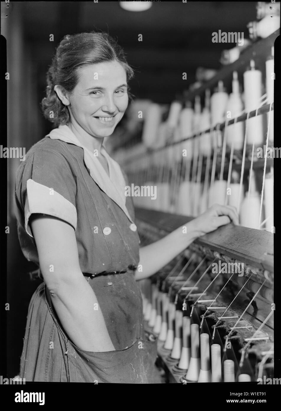 High Point, North Carolina - Textiles. Pickett Yarn Mill. Spinner ...