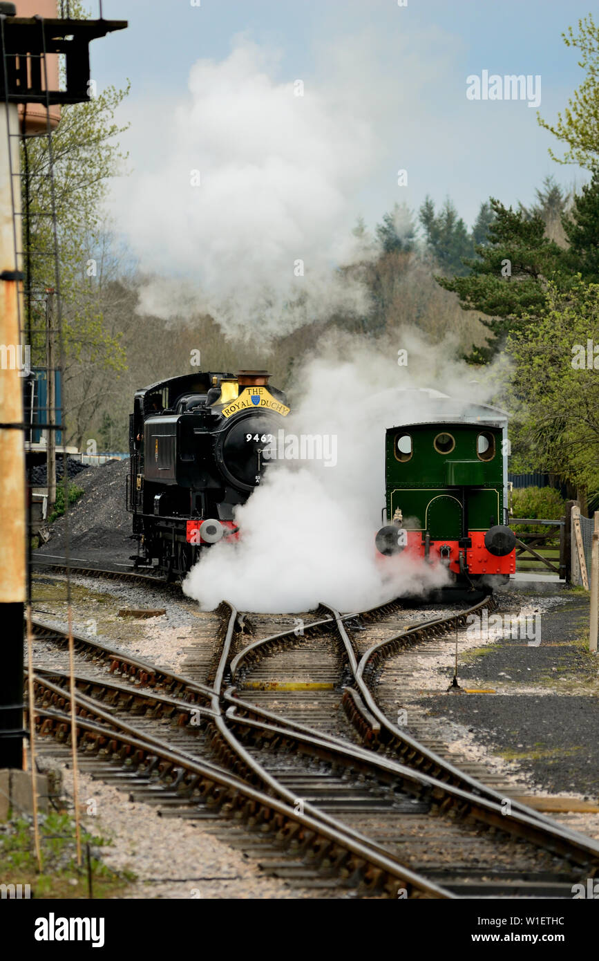 GWR Class 9400 pannier tank No 9466 at Buckfastleigh during the South ...