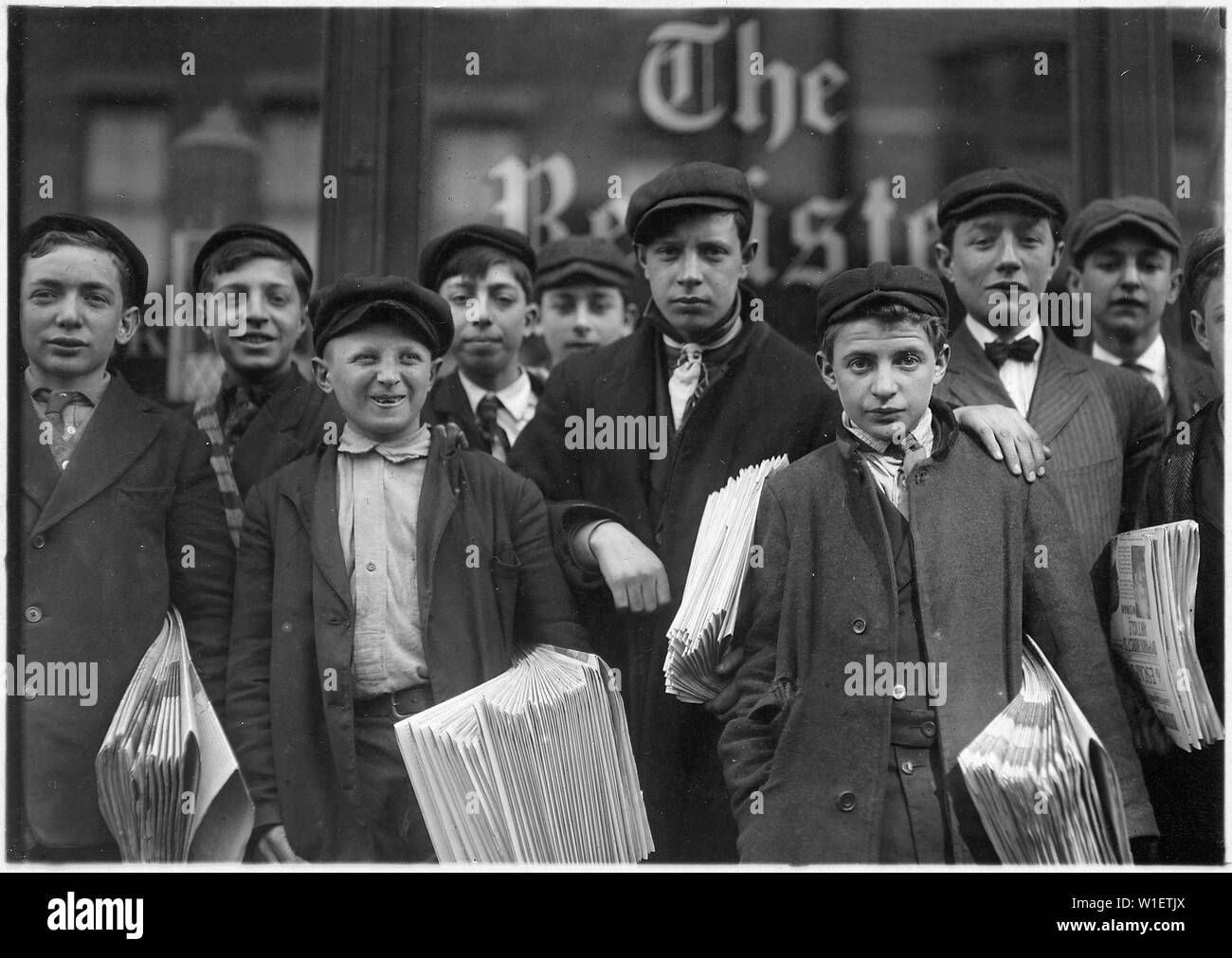 High school route boys. Adolescents. Some in back row have been ...