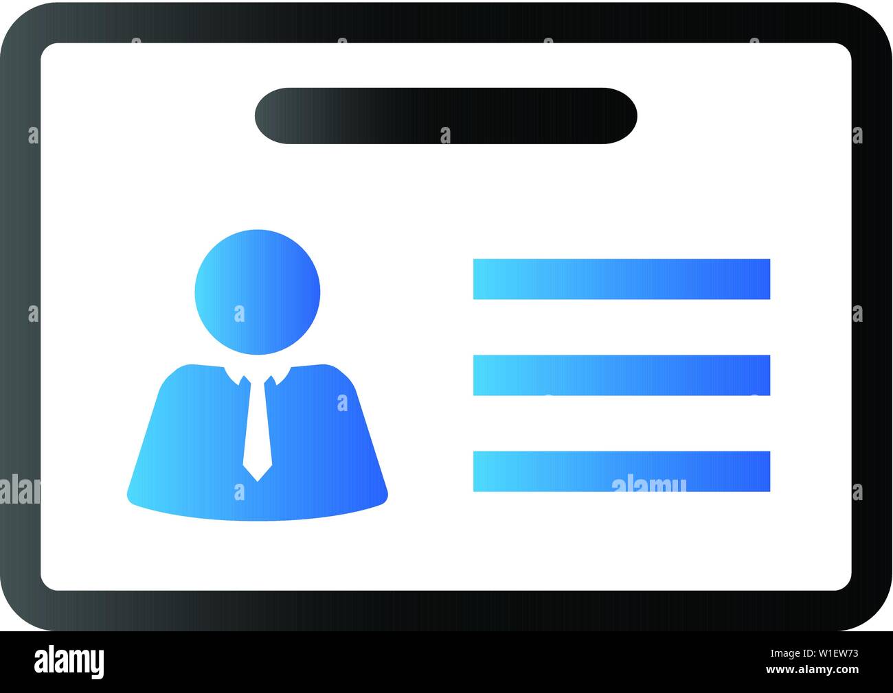 Blue sign photo id symbol hi-res stock photography and images - Alamy