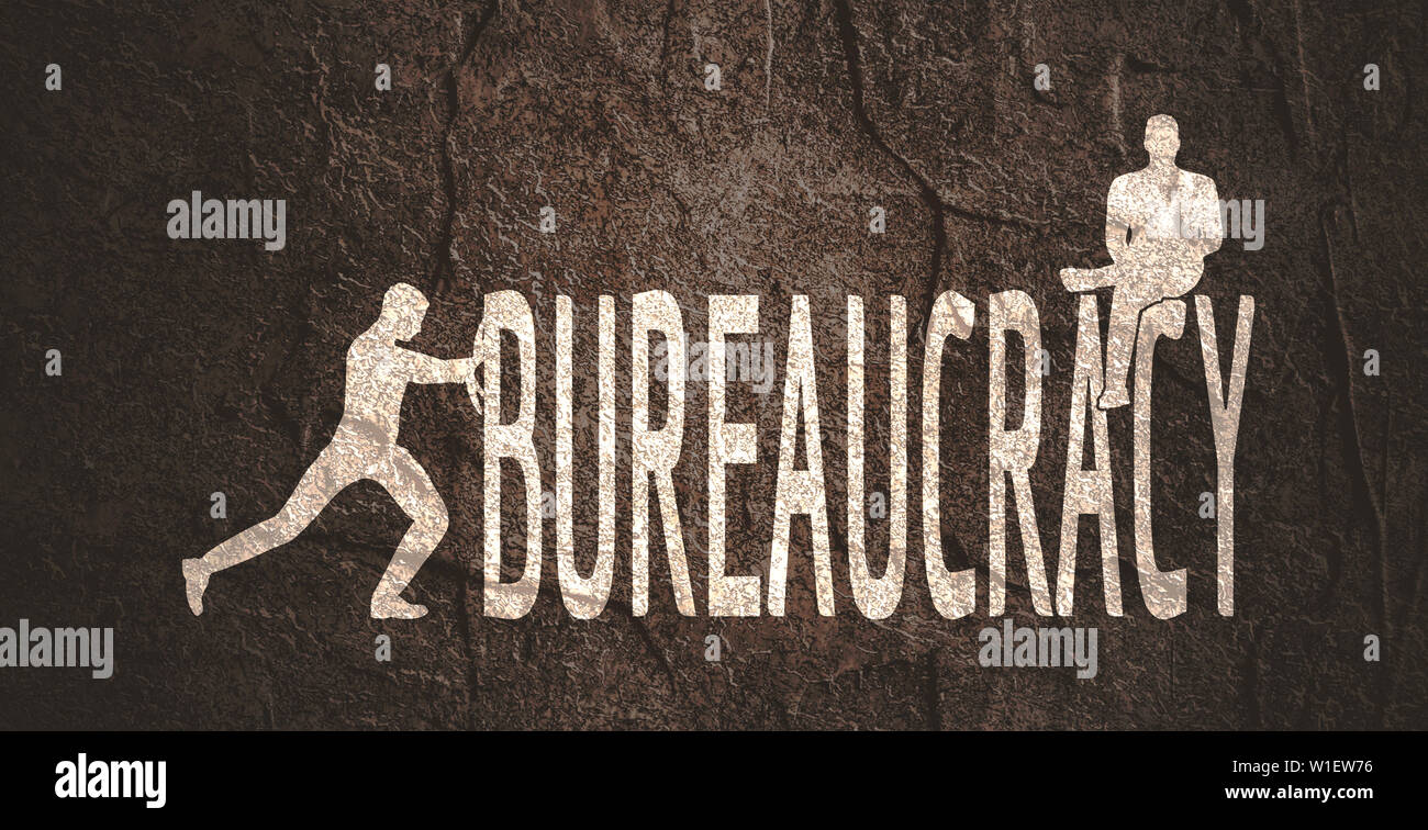Bureaucracy concept illustration Stock Photo - Alamy