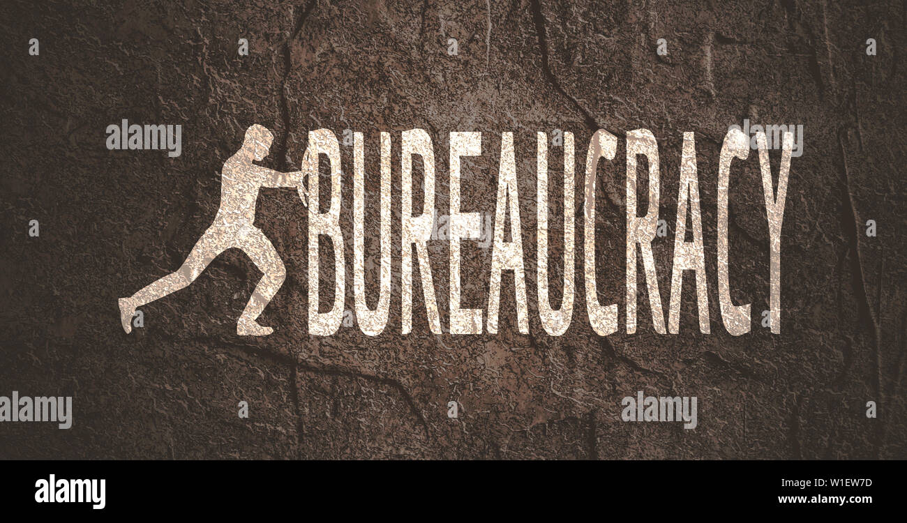 Bureaucracy concept illustration Stock Photo - Alamy