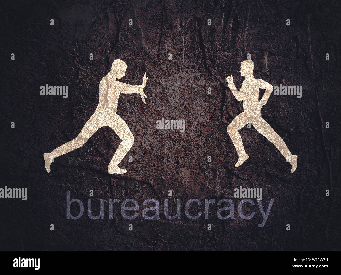 Bureaucracy concept illustration Stock Photo - Alamy