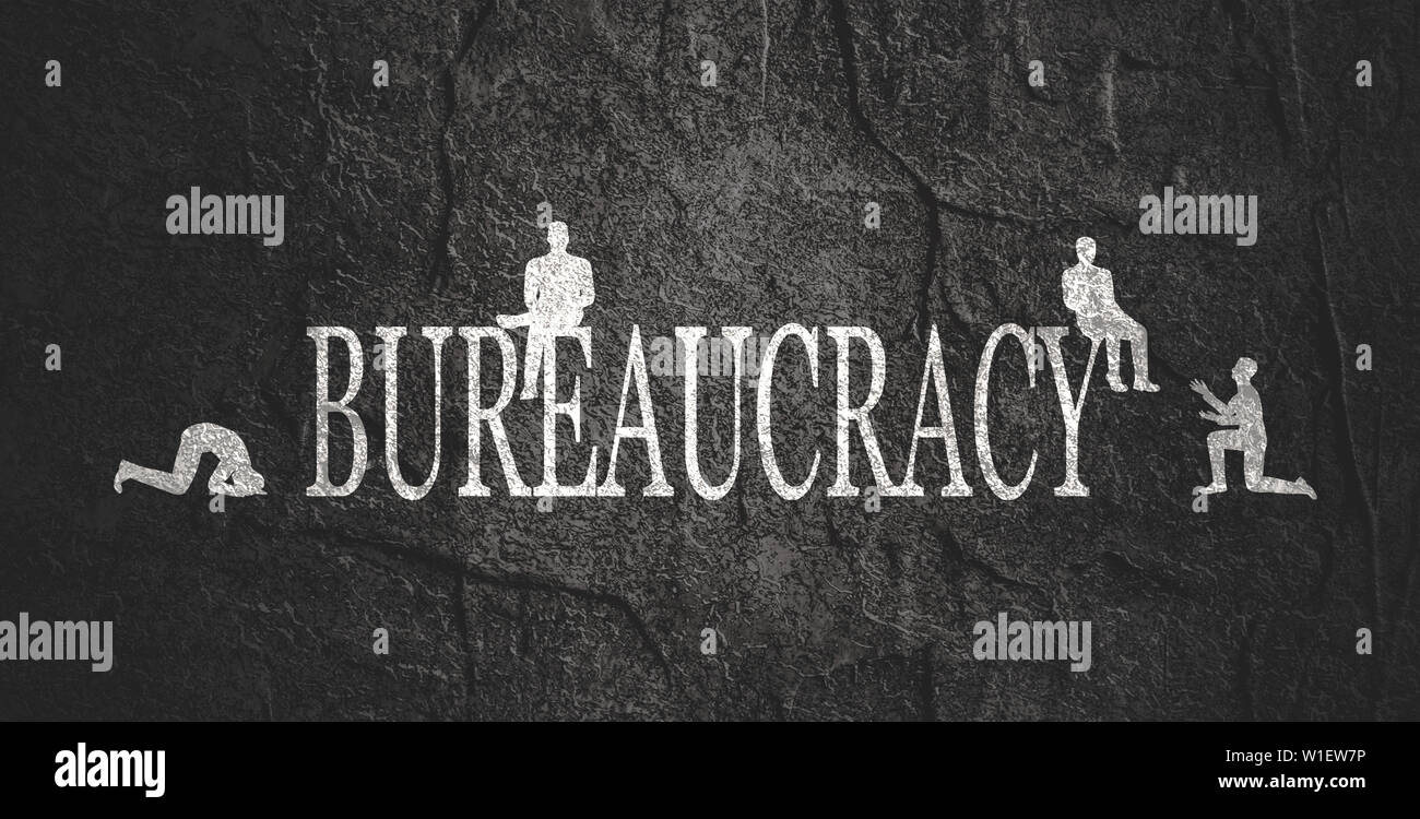 Bureaucracy concept illustration Stock Photo - Alamy